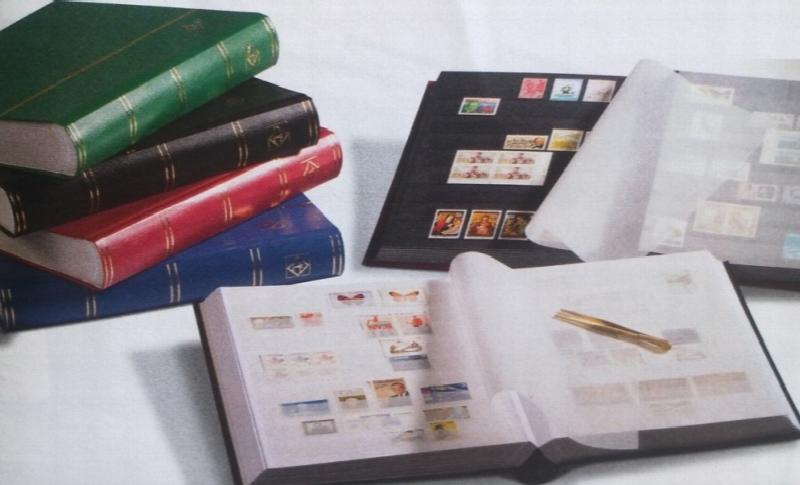 Stamp Album A4 Basic Stockbook 64 Black Pages - Red Non-padded Cover