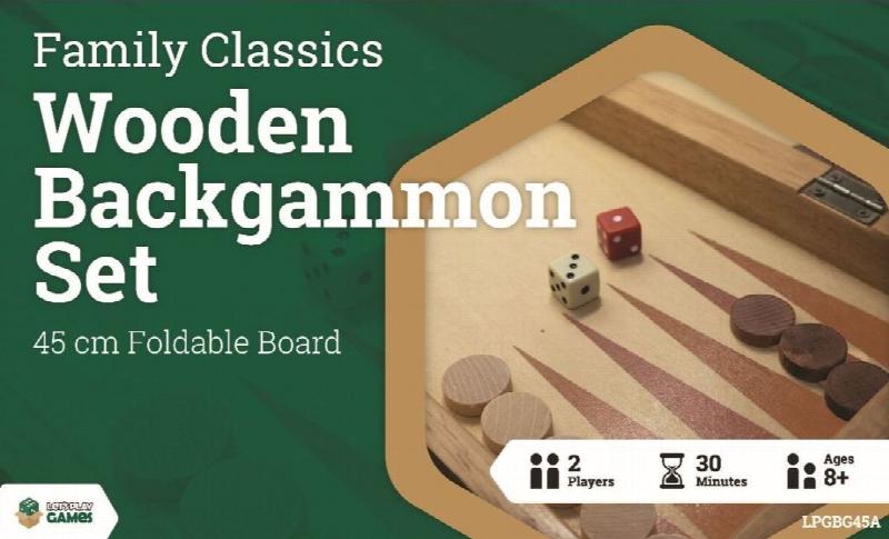 Family Classics : Wooden Chess : Checkers : Backgammon Set : 30cm ...