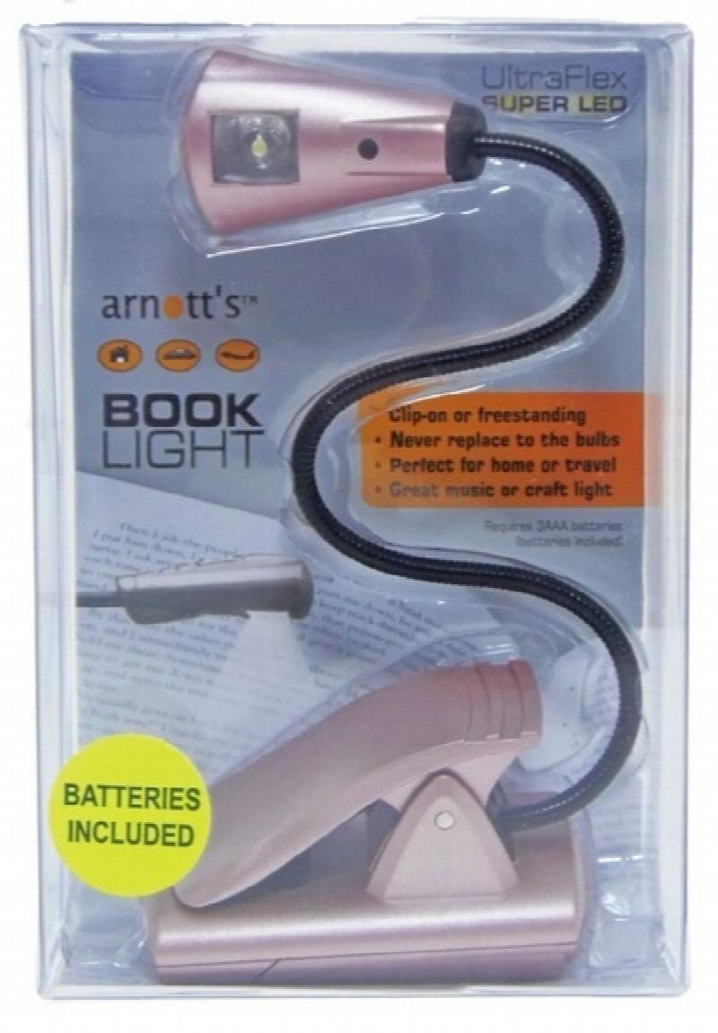 UltraFlex Single Super LED Booklight - Rose Gold Colour (uses 3 AAA ...