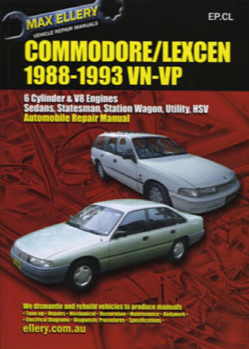 Holden Commodore / Toyota Lexcen 1988-1993 VN-VP Automotive Service ...