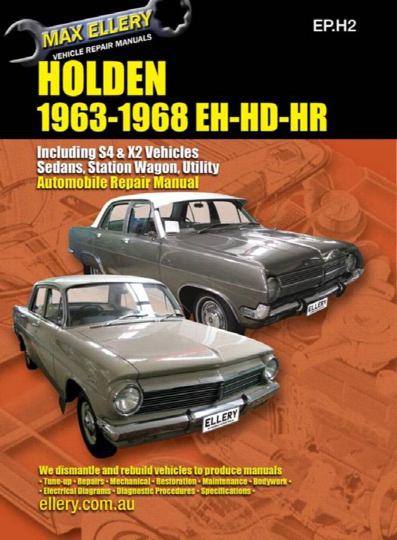Holden 1963-1968 EH HD HR including S4 and X2 Vehicles Sedans, Station ...