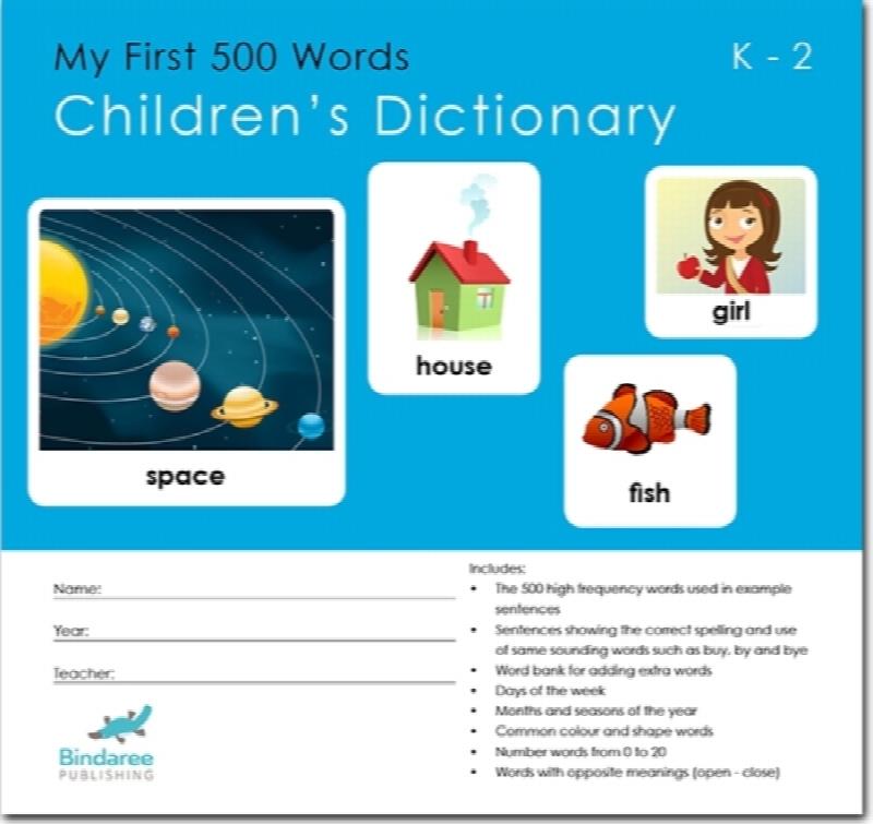 My First 500 Words Children's Dictionary