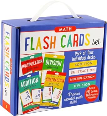 Math Flash Cards Set : Addition, Subtraction, Multiplication, and Division