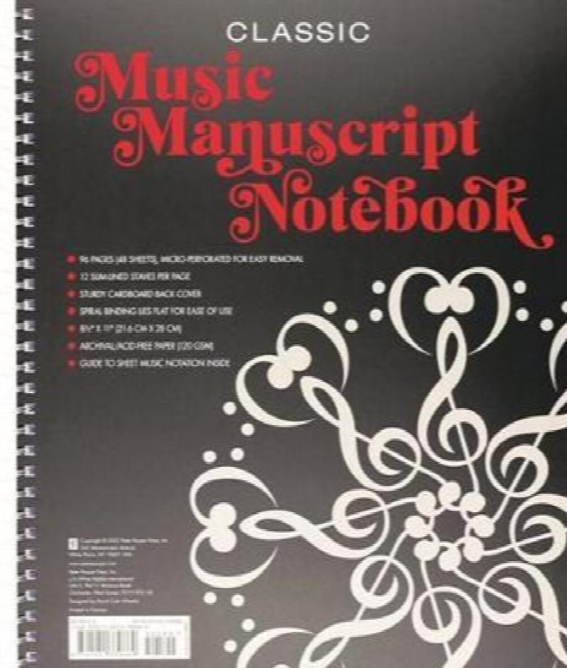 Music Manuscript Notebook (Regular Staff)