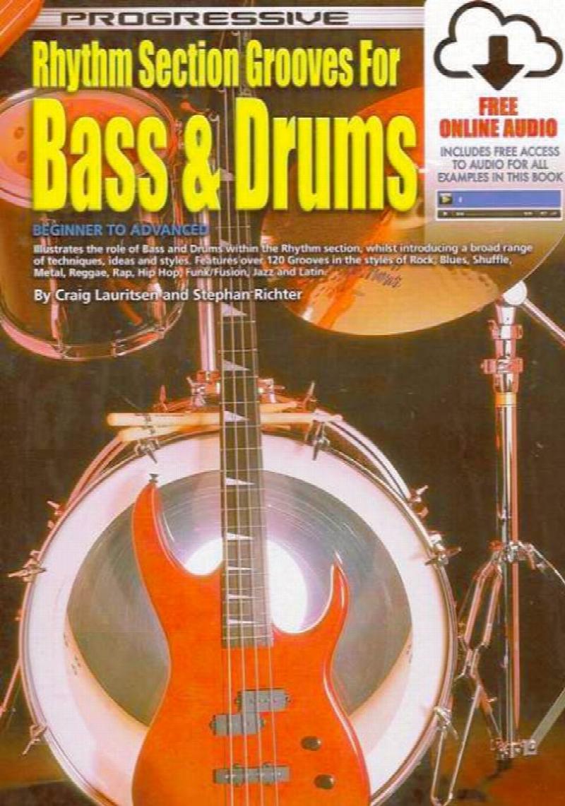 Progressive Rhythm Section Grooves for Bass and Drums Book [includes ...