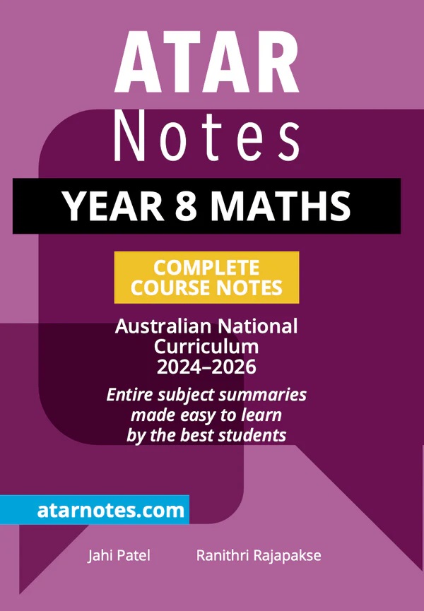 ATAR Notes : Year 8 Maths Complete Course Notes Australian National ...
