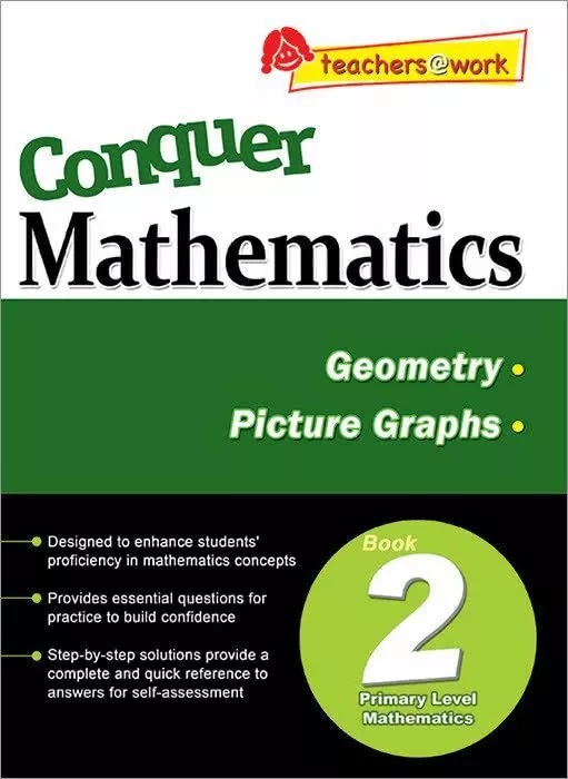 Conquer Mathematics Book 2 Primary Level Maths : Geometry, Picture Graphs
